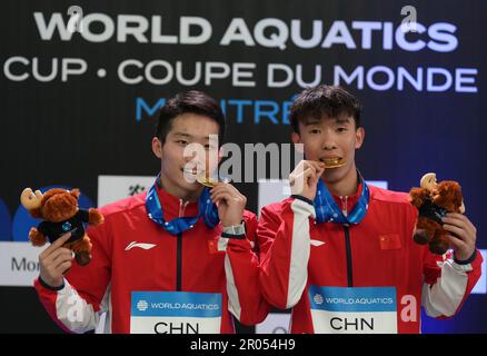 =Long Daoyi and Wang Zongyuan of China competes in the Men's diving 3m ...