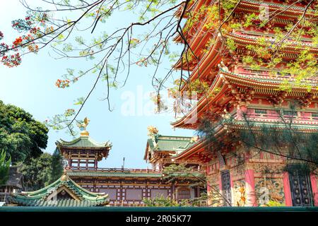 Admire the ancient temple of Minh Thanh in Pleiku city, Vietnam Stock ...