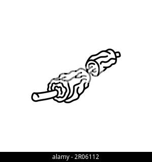Simple neuron, nerve line icon. Symbol and sign vector illustration ...