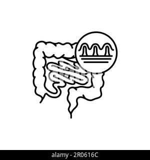 Celiac disease black line icon. Autoimmune diseases. Pictogram for web ...