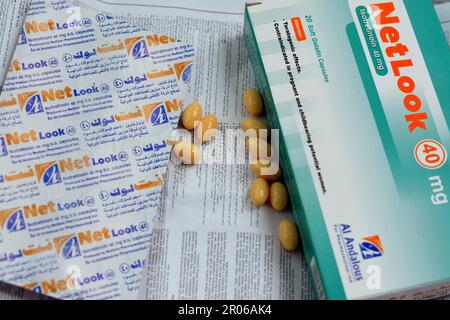 Cairo, Egypt, May 2 2023: NetLook soft gelatin capsules, Isotretinoin ...