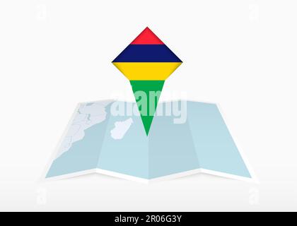 Mauritius map, folded paper with Mauritius map. Vector illustration Stock Vector Image & Art - Alamy