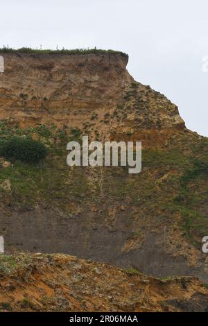 The eroded cliffs at Walton on the Naze town, Tendring district, Essex ...
