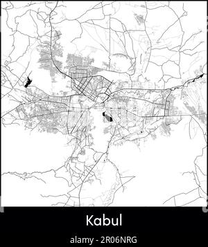 City Map Kabul Afghanistan Asia vector illustration Stock Vector Image ...