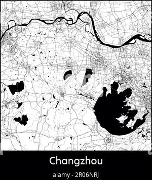 City Map Changzhou China Asia vector illustration Stock Vector Image ...