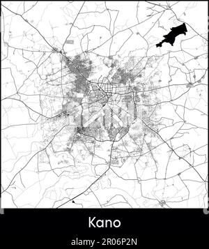 City Map Kano Nigeria Africa vector illustration Stock Vector Image ...