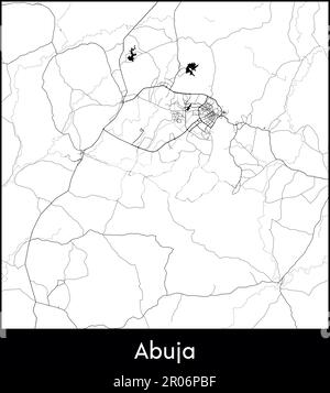 City Map Abuja Nigeria Africa vector illustration Stock Vector Image ...