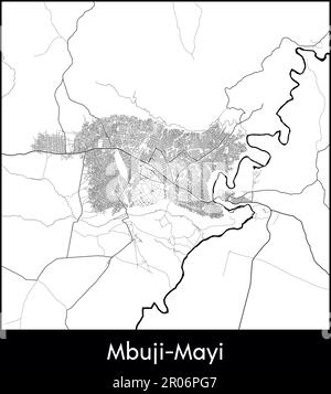 City Map Mbuji-Mayi Democratic Republic of Congo Africa vector ...
