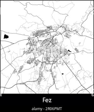 Minimal city map of Fez (Morocco Africa Stock Vector Image & Art - Alamy
