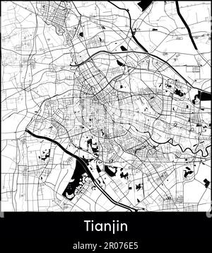 Vector city map of Tianjin, China Stock Vector Image & Art - Alamy