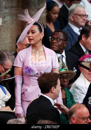 Katy Perry attends the coronation ceremony of King Charles III and ...