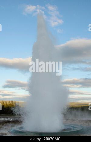 Geysir, Iceland. 01st Aug, 2022. The only extremely rarely active Great ...
