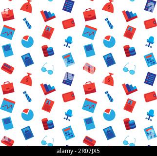 Office icons seamless pattern background Vector Stock Vector Image ...