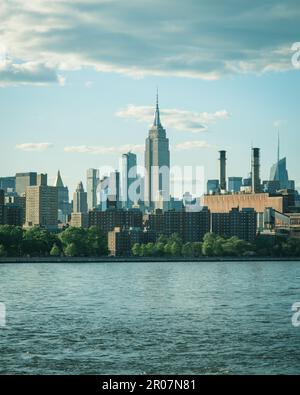 view from domino park to the empire state building,williamsburg ...