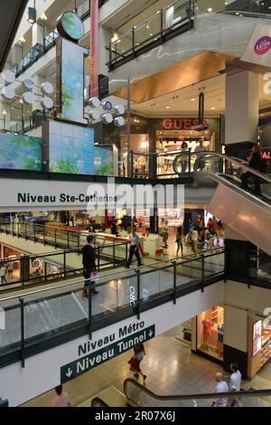 Interior view of Centre Eaton Montreal aka Montreal Eaton Center ...