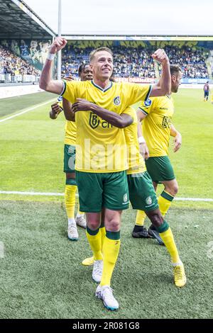 SITTARD - Paul Gladon (L) of Fortuna Sittard cheers after his 1-0 ...