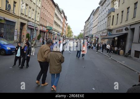 Berlin, Germany - May 1, 2023 - Oranienstrasse. (Photo by Markku Rainer ...