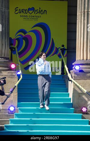 LIVERPOOL - Luke Black from Serbia during the dress rehearsal for the ...