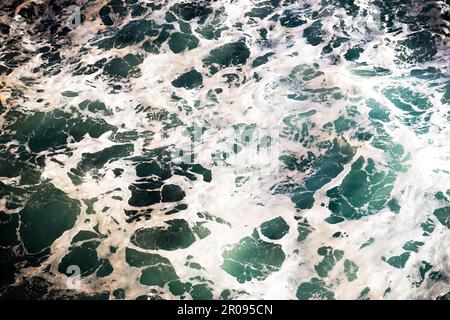 Blue Sea Wave with White Foam and Sky Stock Photo - Alamy