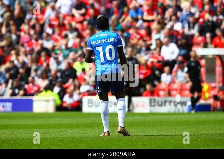 Ephron Mason-Clark #10 of Peterborough United during the Sky Bet League ...