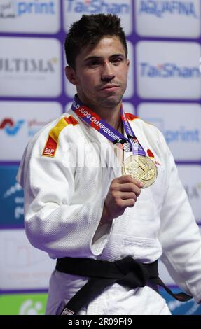 GARRIGOS Francisco of Spain poses for a photo on the podium of the Men ...