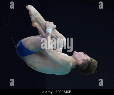 Oleksii Sereda of Ukraine competes in the men's 10m platform final at ...