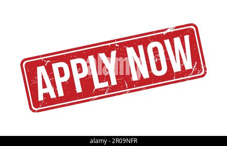 Grunge red apply now word square rubber seal stamp on white background Stock Vector Image & Art ...