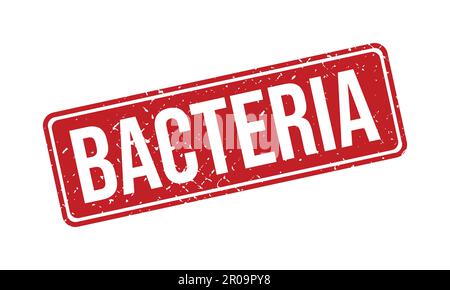 Bacteria Rubber Stamp. Red Bacteria Rubber Grunge Stamp Seal Vector ...