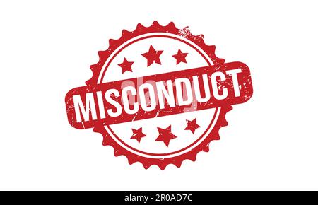 Misconduct Rubber Stamp. Misconduct Grunge Stamp Seal Vector ...