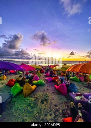View of Petitenget Beach in Kuta, Bali, Indonesia Stock Photo - Alamy