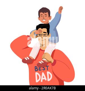 Best Dad Cartoon Colored Clipart Illustration Stock Vector Image & Art ...