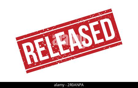 Released Rubber Stamp. Red Released Rubber Grunge Stamp Seal Vector ...