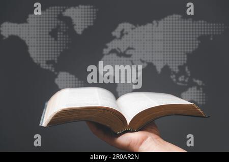 Christian background and worship and evangelism concept with church ...