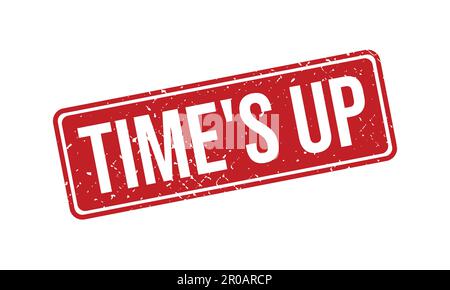 Time's up grunge rubber stamp on white background, vector illustration ...