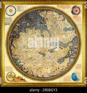 The Fra Mauro Map is a 15th-century world map created by the Venetian ...