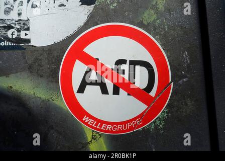Sticker, AfD prohibited, Berlin, Germany Stock Photo - Alamy
