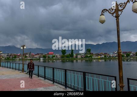 the street of Srinagar ,the summer capital of Jammu and Kashmir, India ...