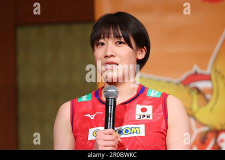 Tokyo, Japan. JVA announced the 2023 Japan Women's national team squad. 8th May, 2023. Satomi ...