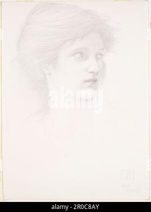 The Sirens, Female Head Study, 1895 Sir Edward Burne-Jones, Drawing ...