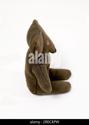 World War II Teddy Bear, 1942. Home-made Teddy Bear made of khaki ...