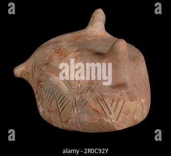 Neolithic Pot Lid, 6500 BC - 4000 BC. Pottery lid excavated in Vinča ...
