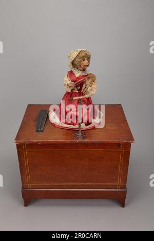 Monkey Automaton Playing Violin on Barrel Organ Stock Photo - Alamy