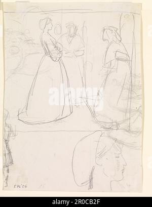 [Verso - Reverse]. Christina Rossetti's Maude Clare - Figure Sketch ...