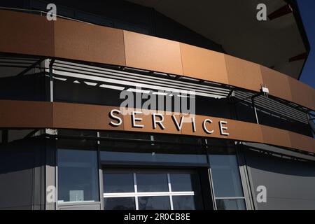 Tesla car dealership and service, Örebro, Sweden Stock Photo - Alamy