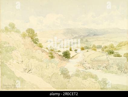 Addingham Mill, 1861 By E Stirling Howard, Landscape, Green ...