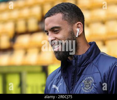 CJ Hamilton of Blackpool arrives during the Bristol Street Motors ...