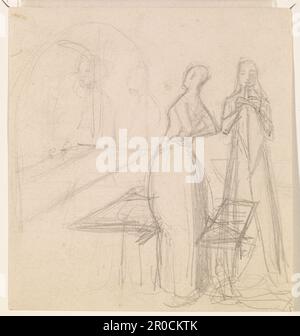 Mariana - Figure Sketch, 1850. Artist: John Everett Millais Stock Photo ...