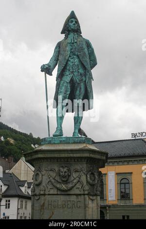 Ludwig Holberg statue, Bergen, Norway, Scandinavia, Europe Stock Photo ...