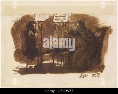 Elizabeth Siddal Drawing Rossetti, 1853. Dante Gabriel Rossetti ...