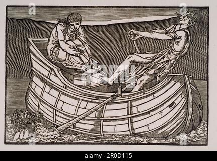 Cupid and Psyche - The dead Man rising from the Water as Psyche is ...